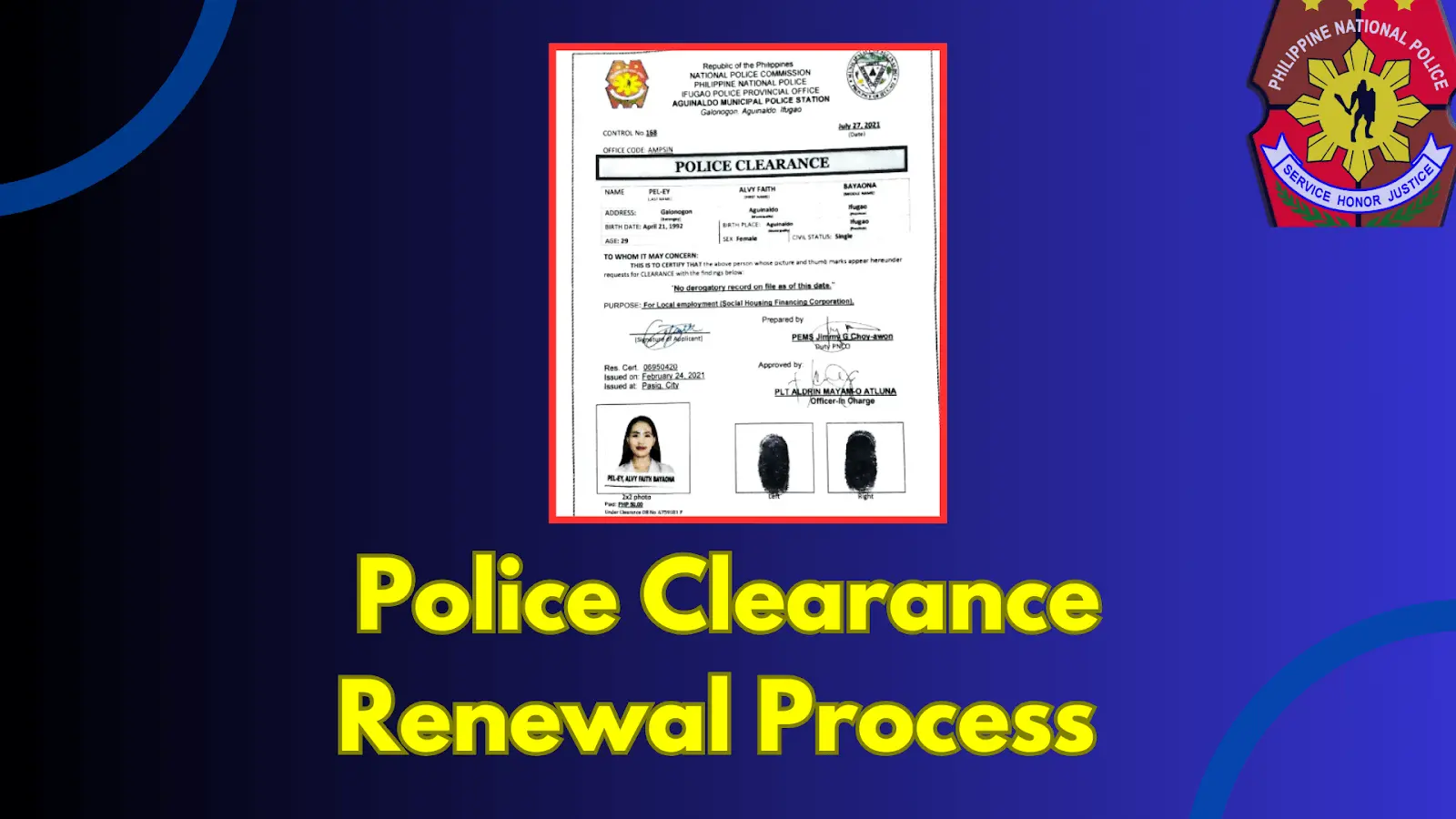 Police Clearance Renewal Online in Philippines 2025